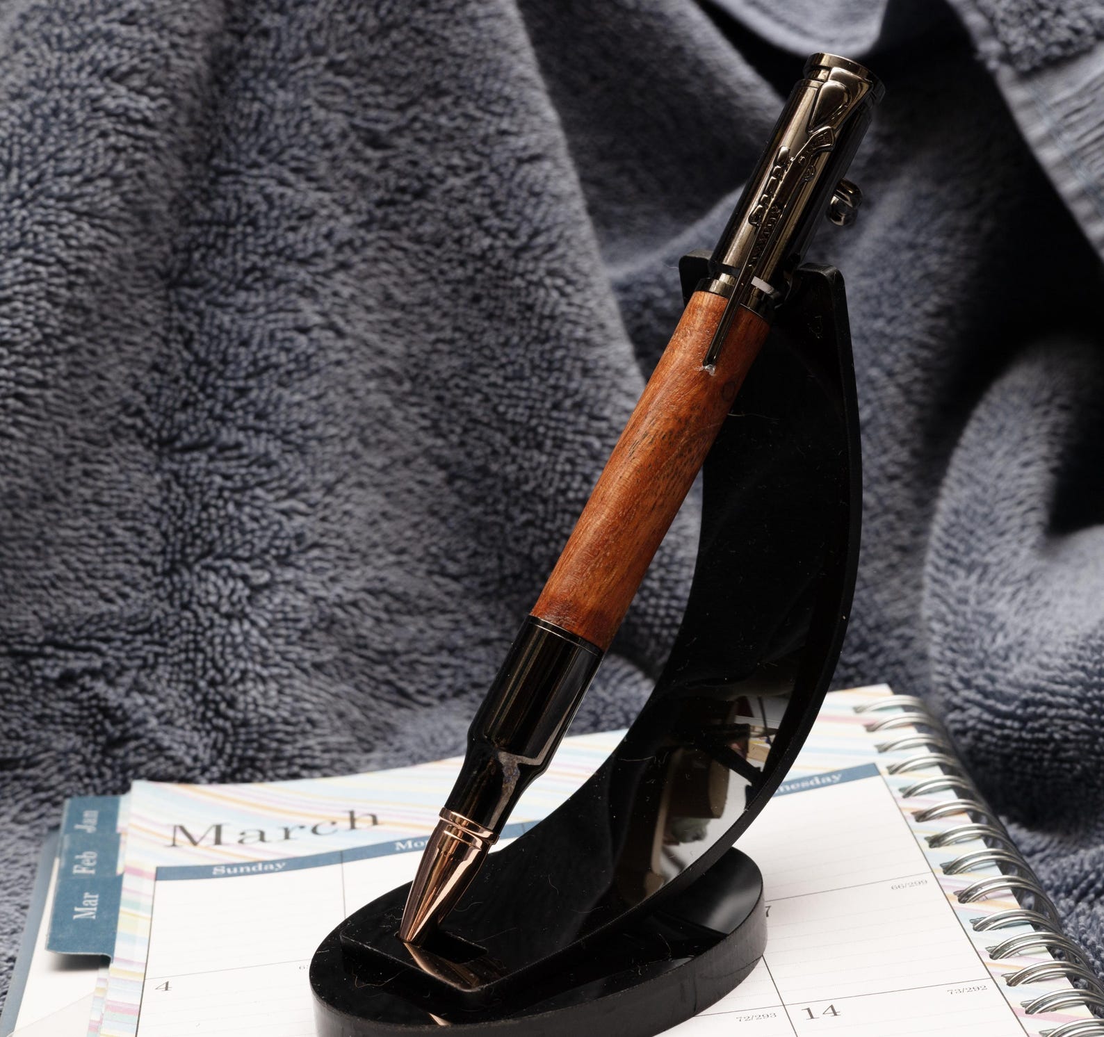 Handmade, Gunmetal Bolt Action Ballpoint Pen With Carob Wood Barrel - Etsy