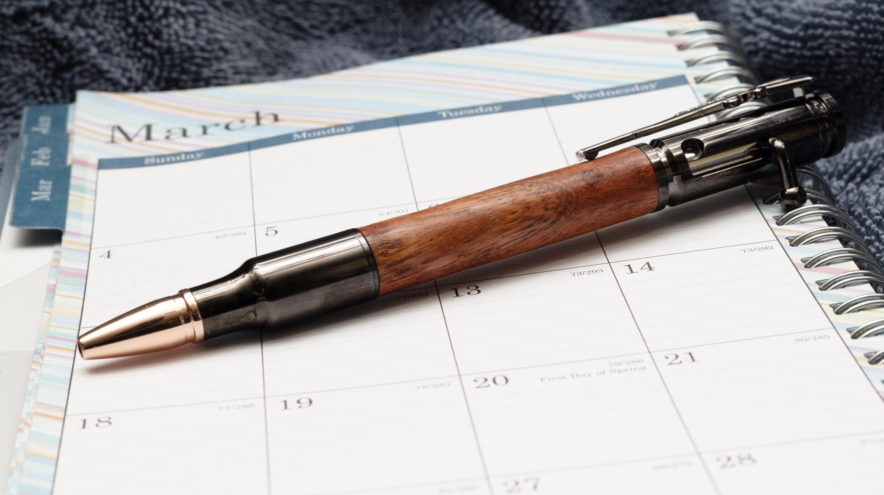 Handmade, Gunmetal Bolt Action Ballpoint Pen With Carob Wood Barrel - Etsy
