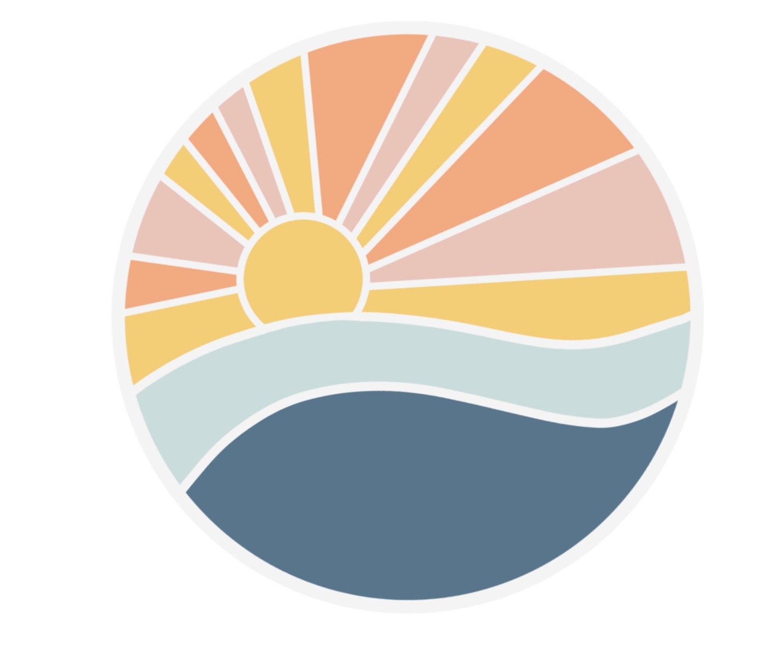 Sunset Ocean Sticker - Etsy