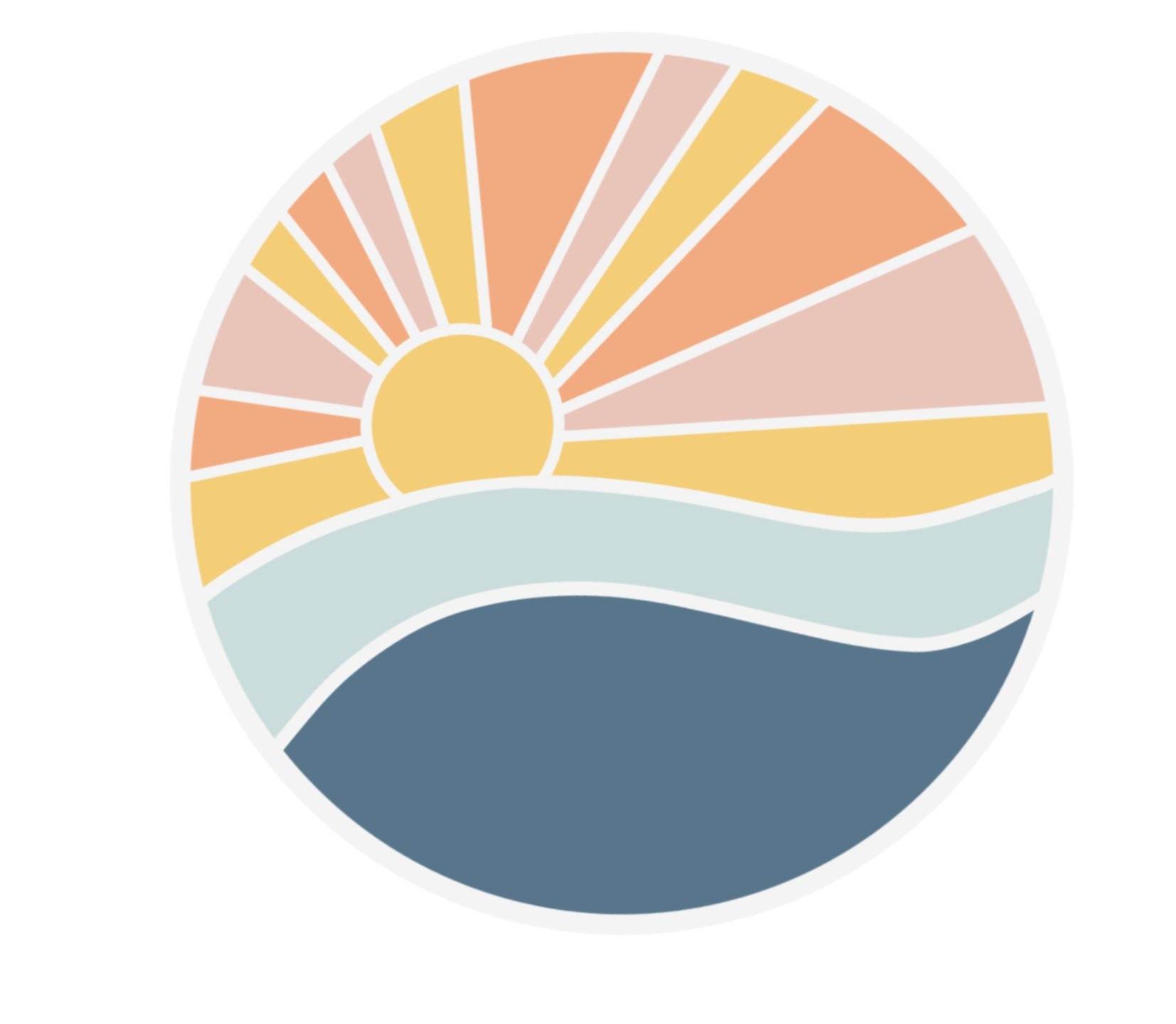 Sunset Ocean Sticker - Etsy