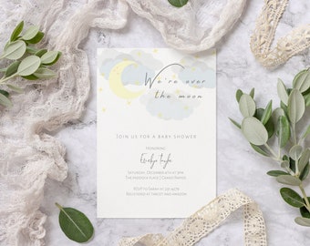 Over the Moon Template - Etsy