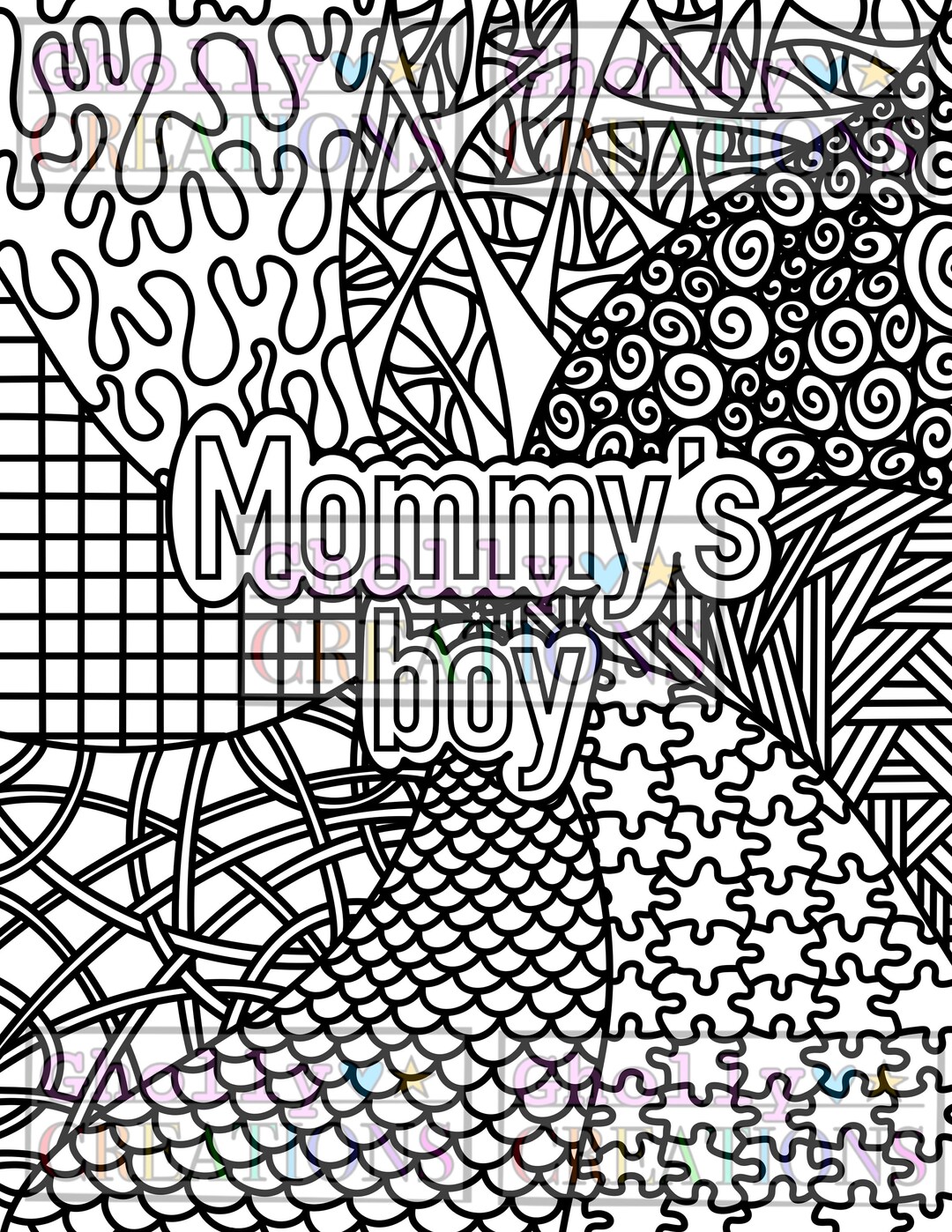Mommy's Boy, Mdlb/cgl/bdsm/adult Coloring Page - Etsy