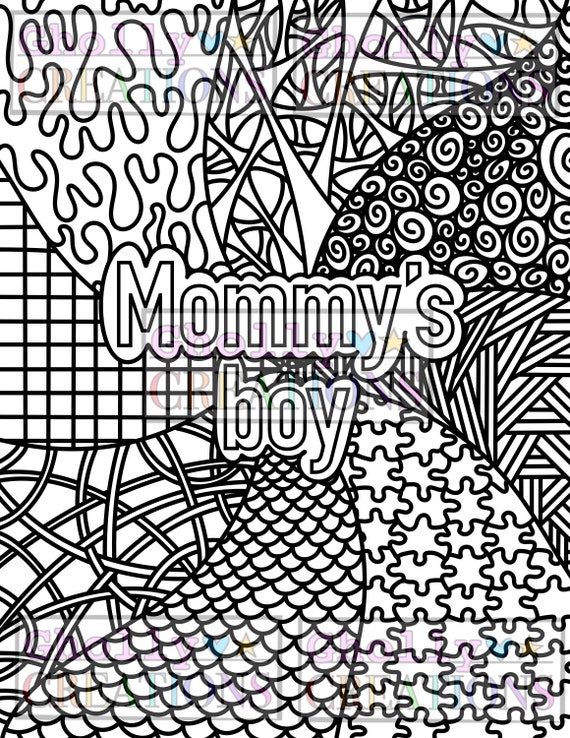 Mommy's Boy Mdlb/cgl/bdsm/adult Coloring Page - Etsy