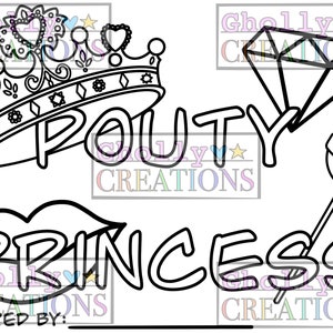Pouty Princess Ddlg/cgl Coloring Page - Etsy