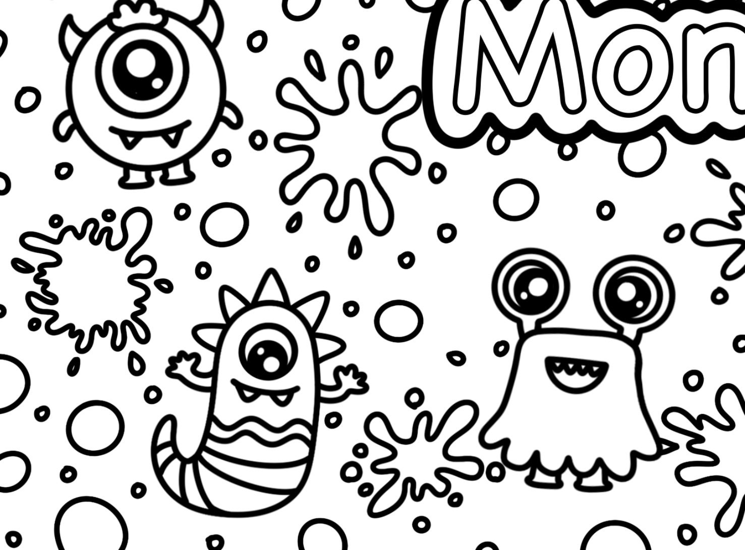 Mommy’s Little Monster Mdlb/cgl/adult Coloring Page - Etsy