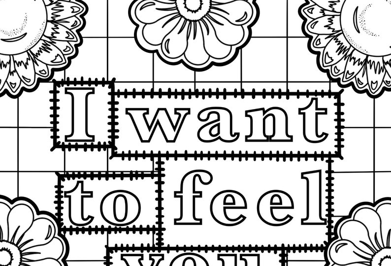 I Want To Feel You Inside Me Naughty Adult Coloring Page Etsy