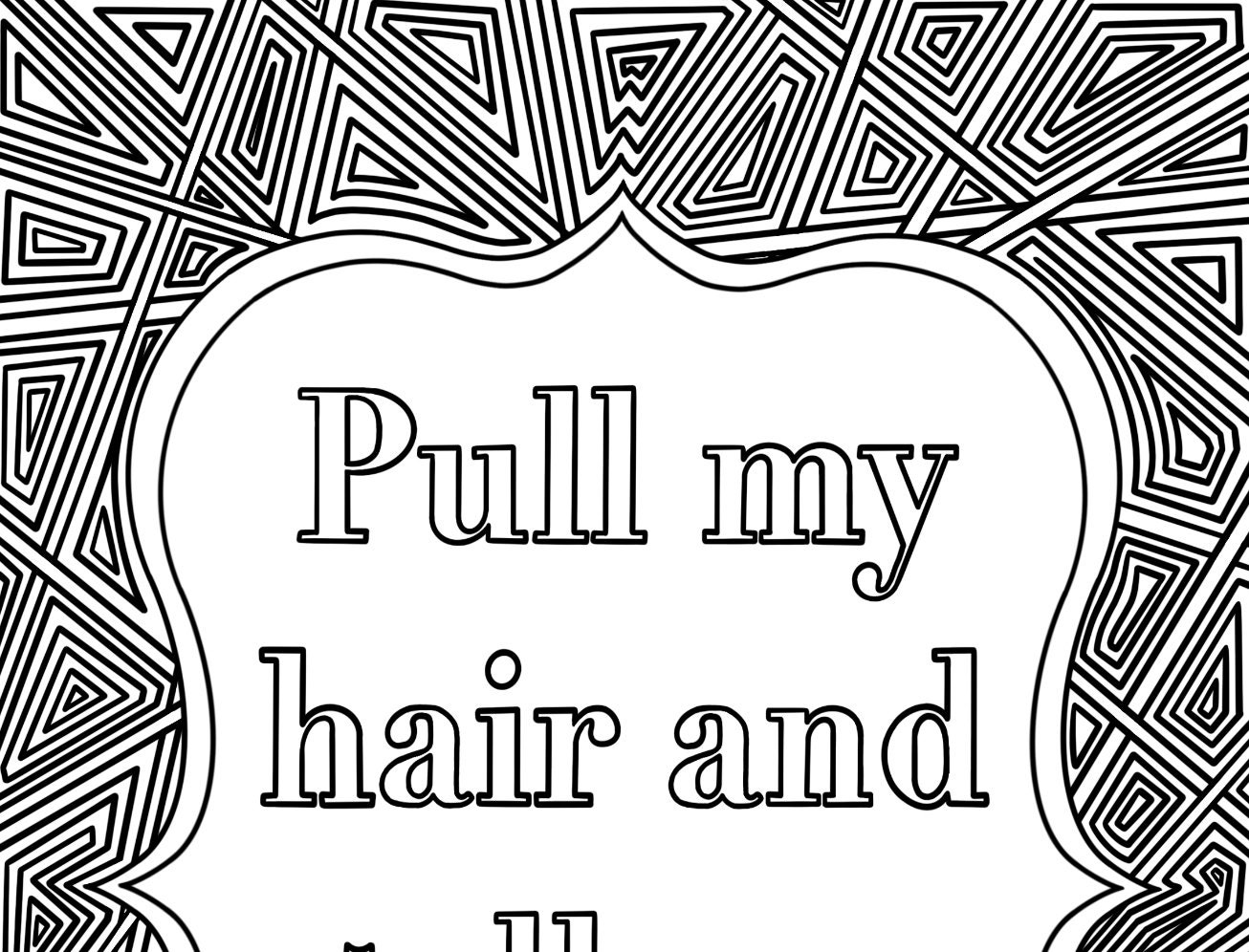 Pull My Hair And Tell Me Im Pretty Adult Bdsm Ddlg Coloring Page Etsy