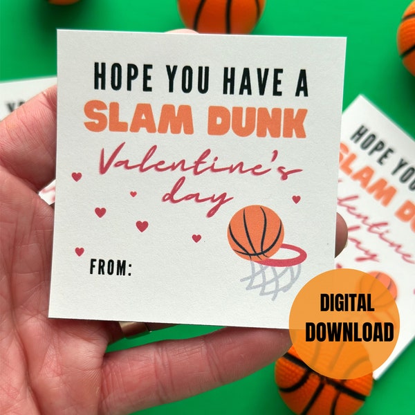 Basketball Valentine - Etsy