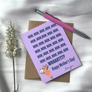 Mom Greeting Card Funny Mothers Day Card Gift for Mother Funny Greeting ...