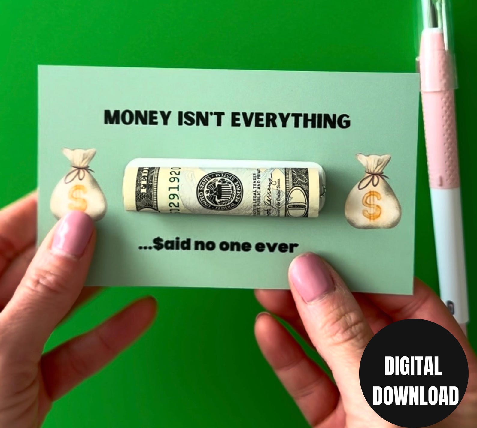 Funny Money Joke Digital Money Card Gift | Teens Gifts Boys Cash Holder ...