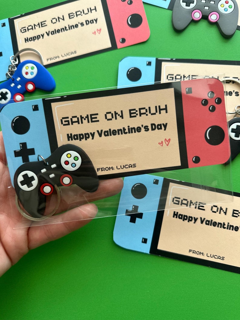Gaming Valentine Party Favor| Game on BRUH Teens Gifts Boys for Gamer ...