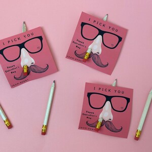 Funny Valentine Class Favors Pick You Nose With Pencil, Hilarious ...
