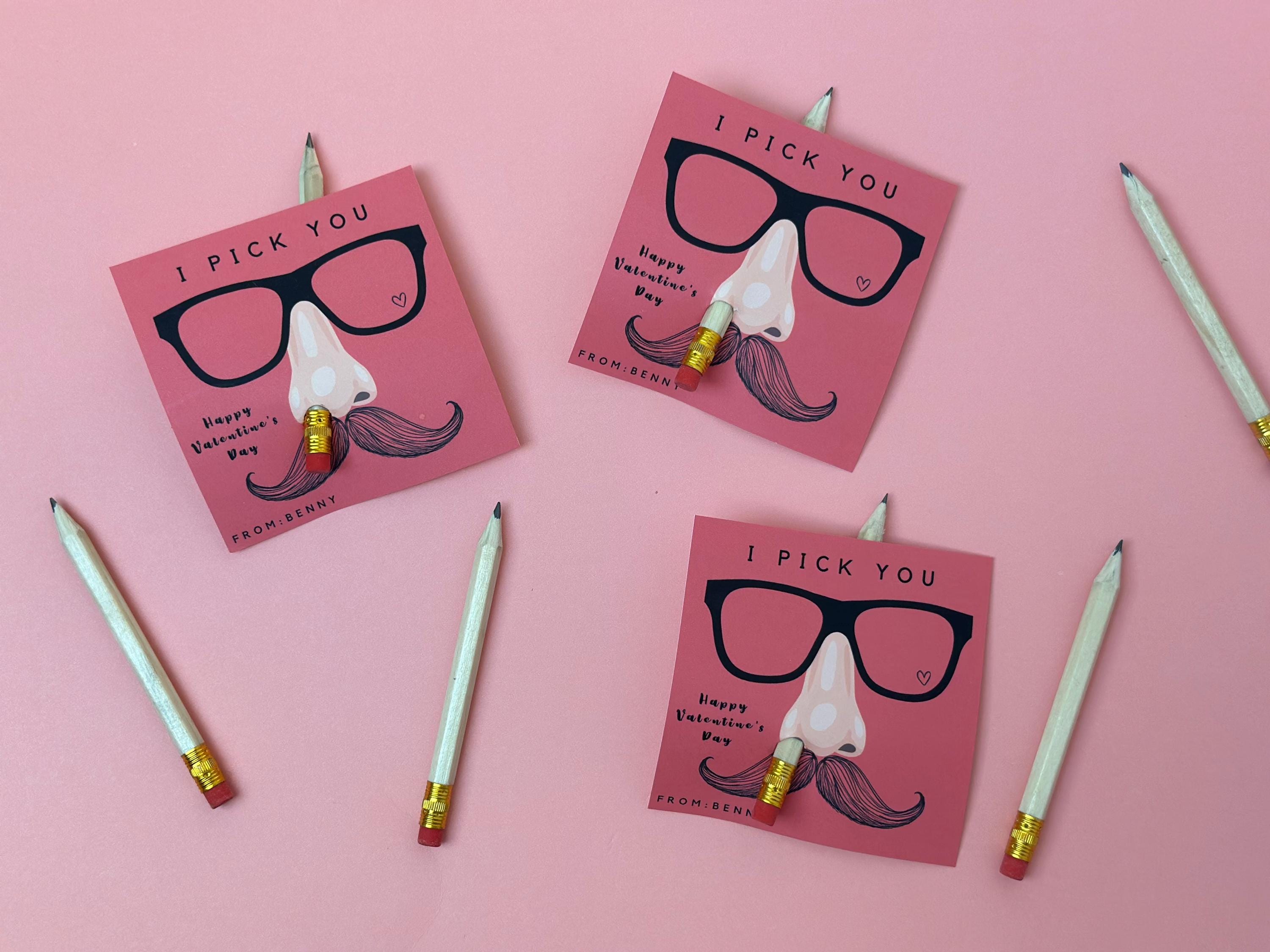 Funny Valentine Class Favors Pick You Nose With Pencil, Hilarious ...