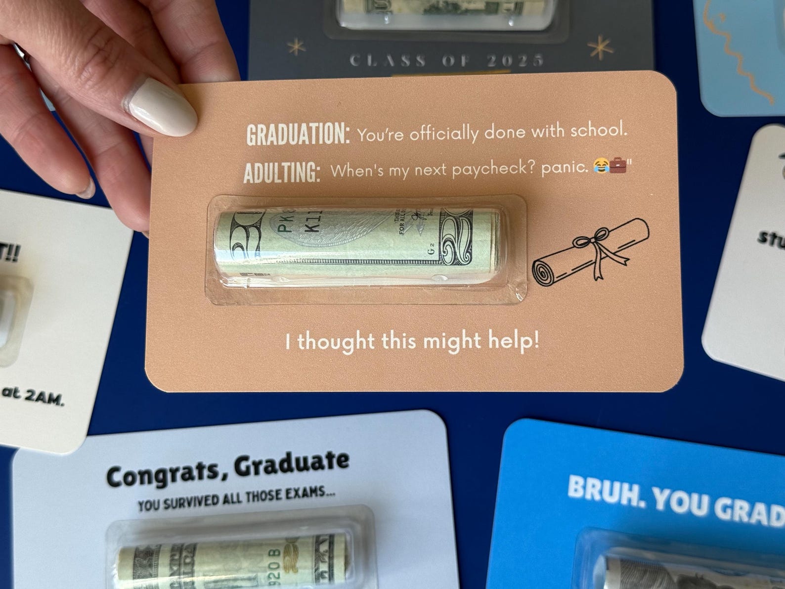 Funny Graduation Bruh Money Holder Gift for 6th Grade Graduates High ...