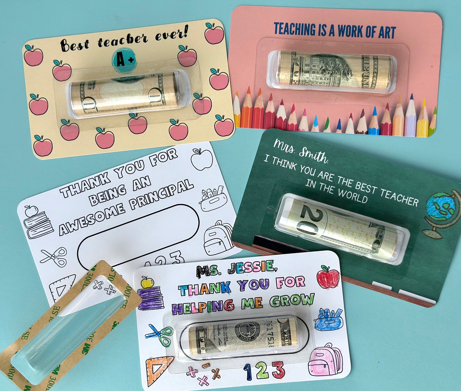 Personalized Teacher Appreciation Week Teacher Cash Holder Dome Money ...