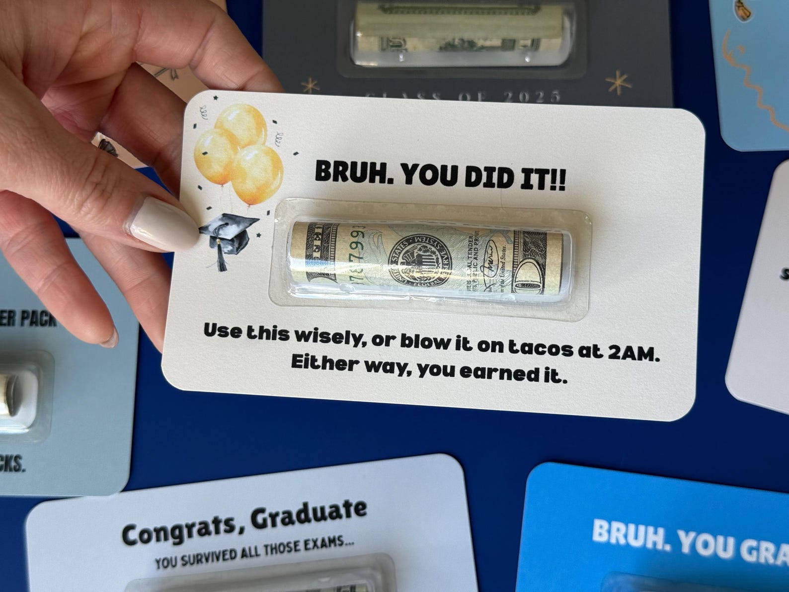 Funny Graduation Bruh Money Holder Gift for 6th Grade Graduates High ...