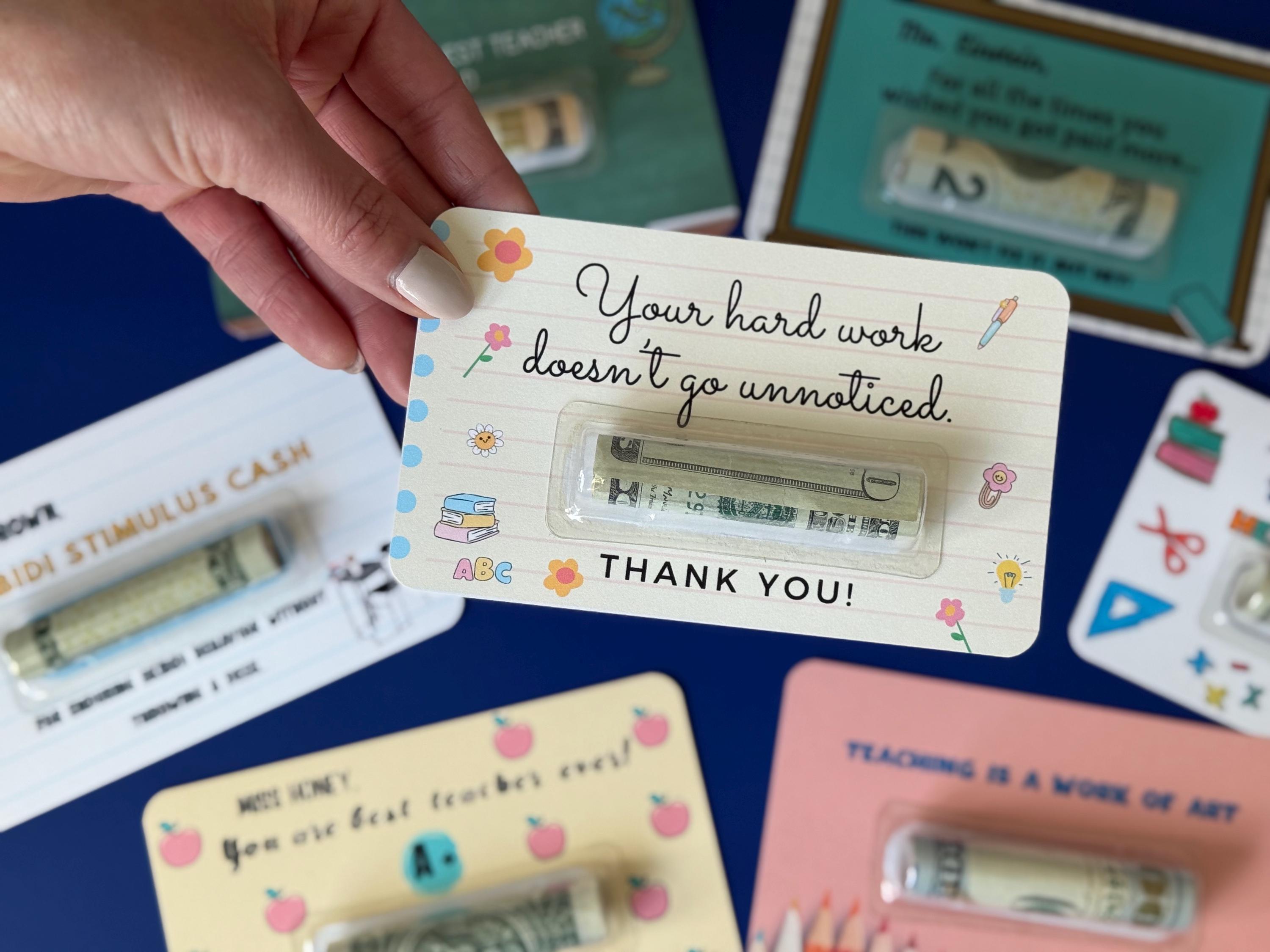 Personalized Teacher Appreciation Week Gift for Teacher Cash Holder ...