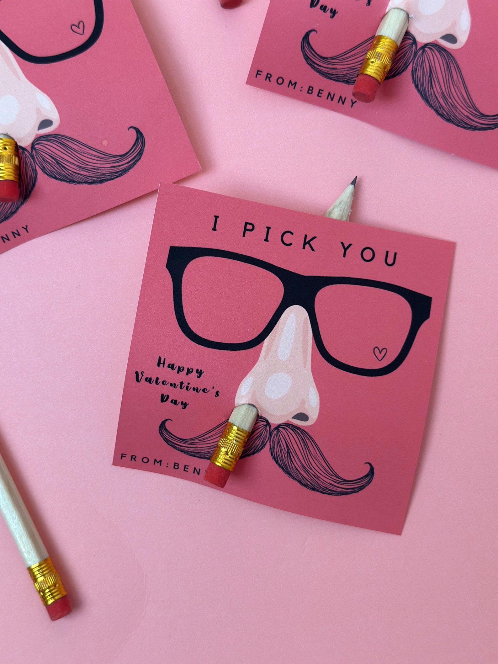Funny Valentine Class Favors Pick You Nose With Pencil, Hilarious ...
