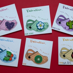 Valentine Class Favors You Croc My World Classroom Valentine Clog Charm ...