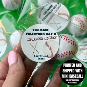 Baseball Valentine Squishy Class Favors With Personalized Stickers ...