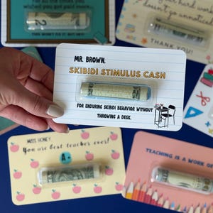 Personalized Funny Teacher Appreciation Week Money Card Gift for ...
