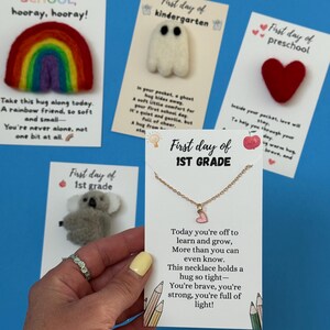 Back to School Gift First Day of Kindergarten 1st Grade Necklace Set ...