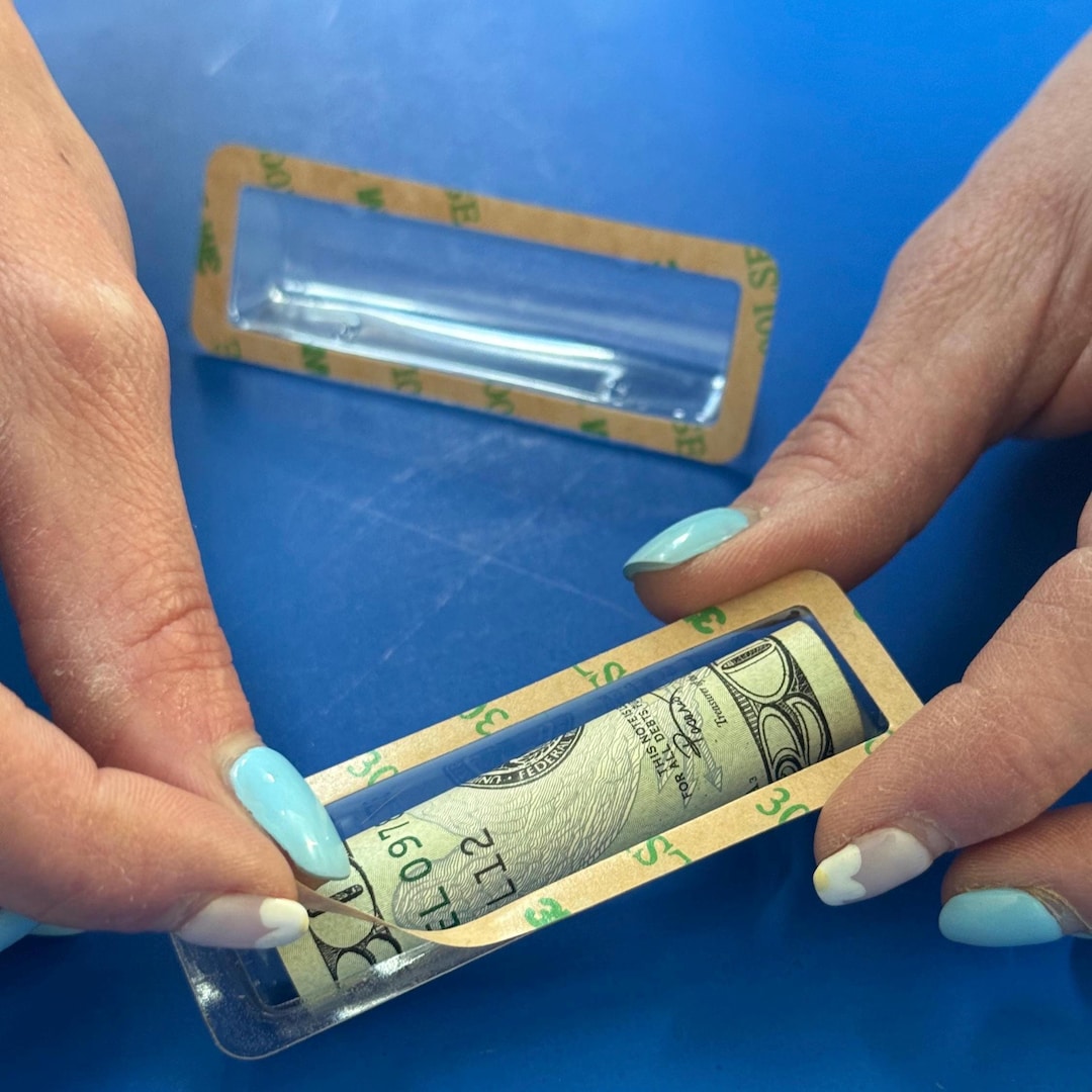 Clear Plastic Dome for Money Card Gift Pouches Lip Balm Cash Holder ...