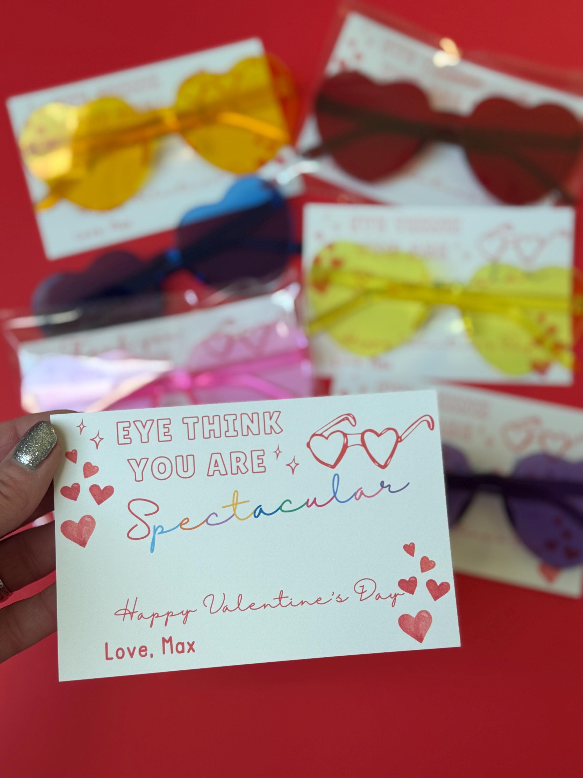 Valentine Heart Sunglasses Non Candy Valentines for Kids, for School ...