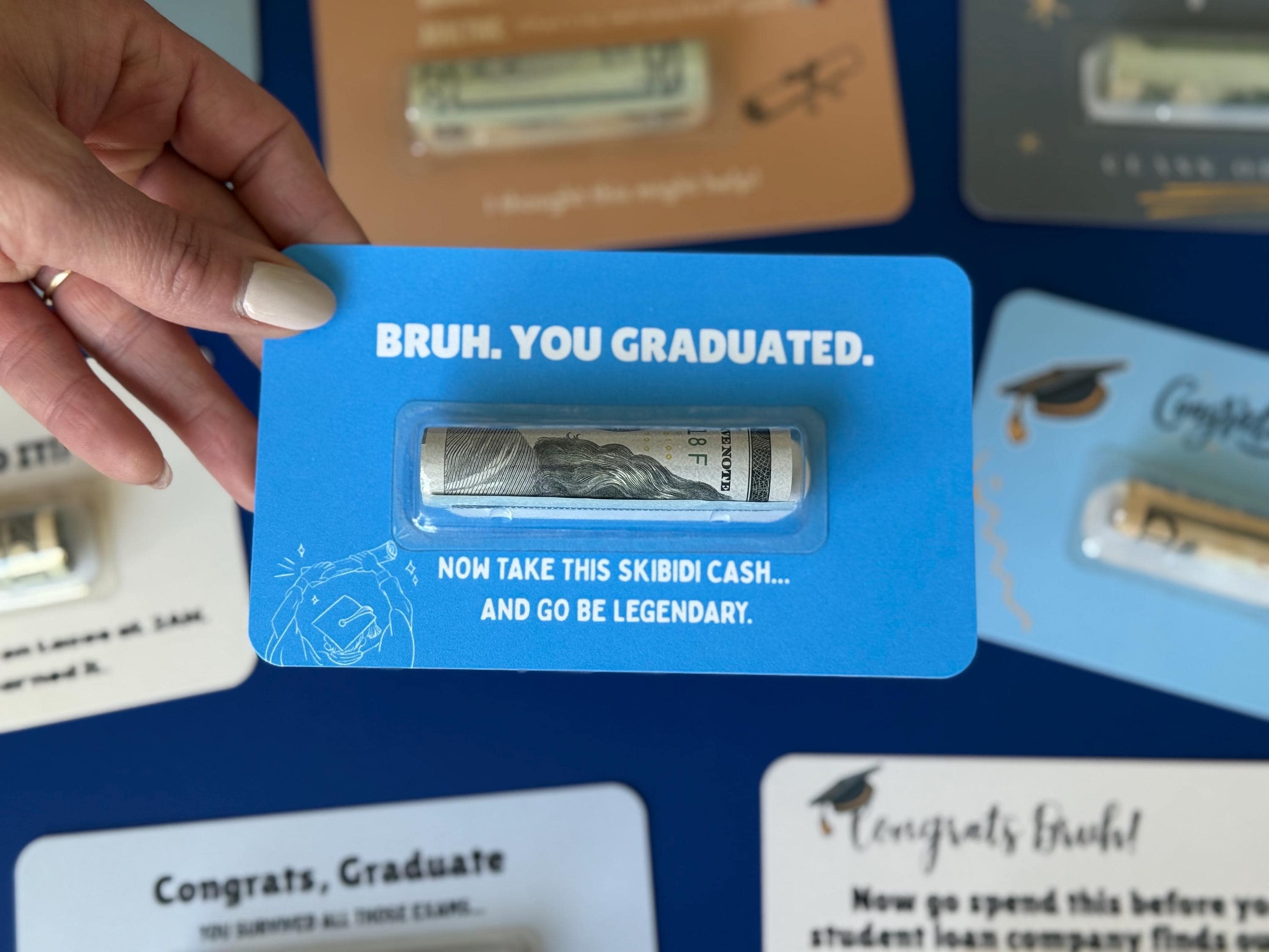 Funny Graduate Gift Skibidi Bruh Money Holder Gift for Graduates High ...