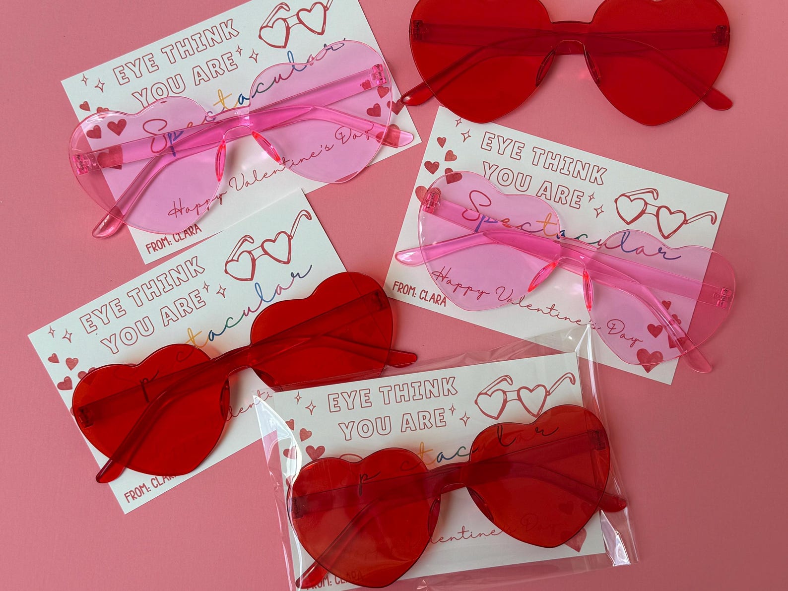 Valentine Heart Sunglasses Non Candy Valentines for Kids, for School ...