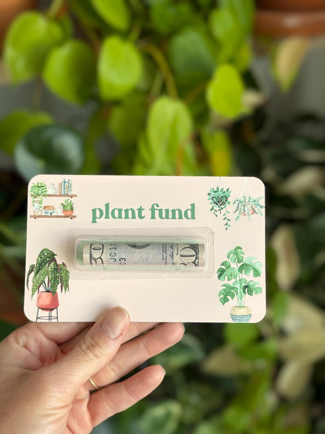 Plant Fund Money Card for Plant Lovers Gift Idea | Plant Lady Mom ...