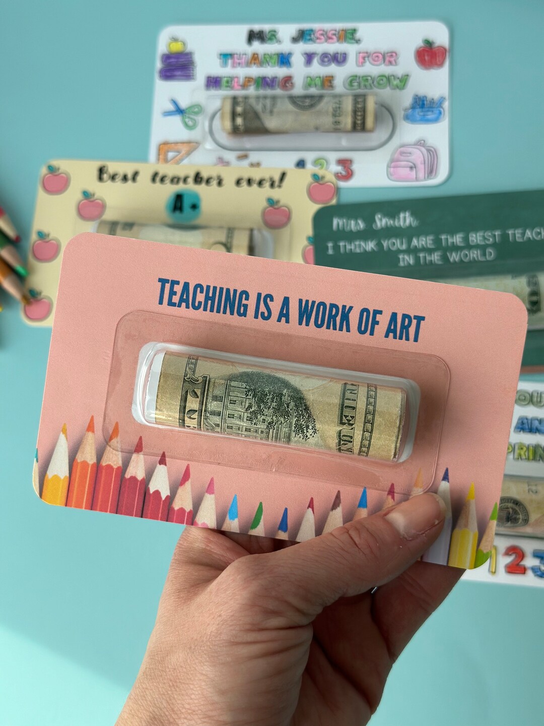Teacher Money Card Dome Money Card Holders Teacher Appreciation Week ...