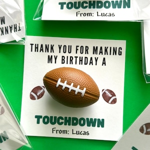 Birthday Football Favors Party Supply School Kids Sport Themed Birthday ...