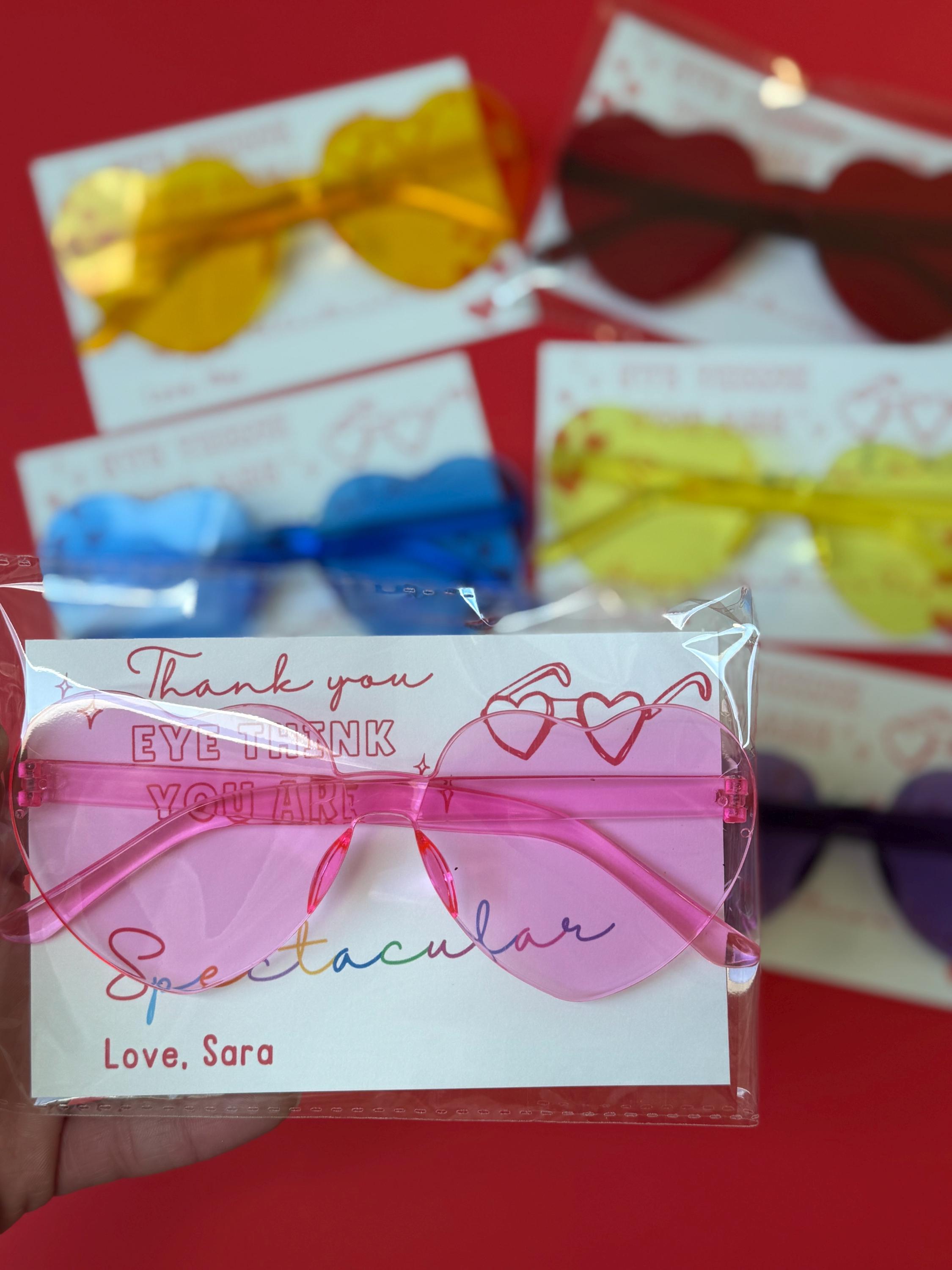 Valentine Heart Sunglasses Non Candy Valentines for Kids, for School ...