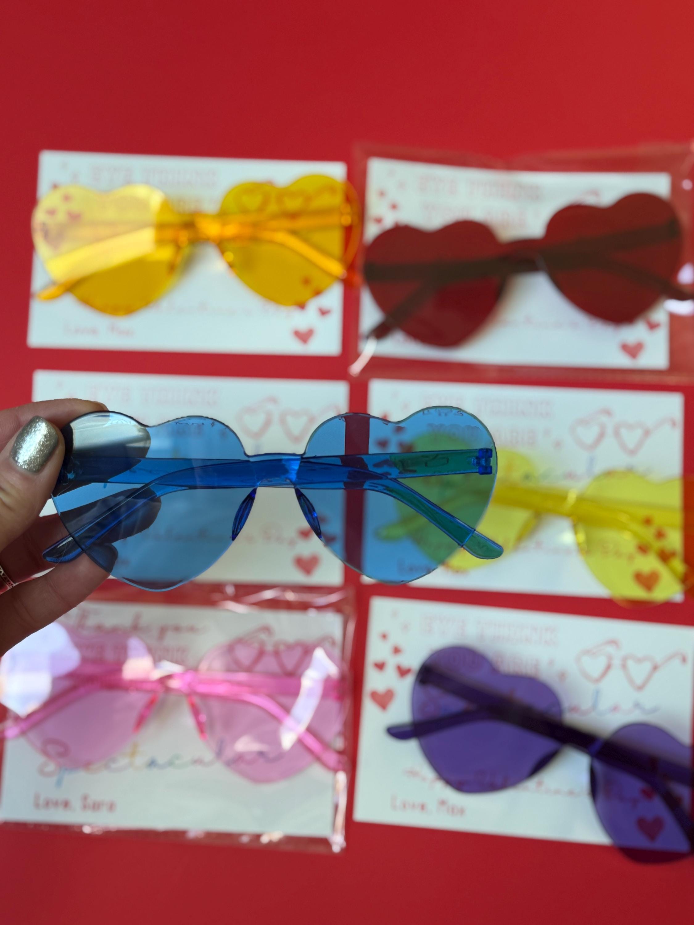 Valentine Heart Sunglasses Non Candy Valentines for Kids, for School ...