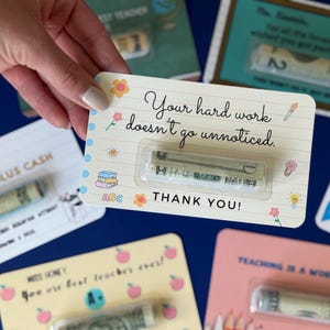 Personalized Funny Teacher Appreciation Week Money Card Gift for ...