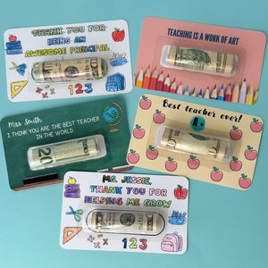 Teacher Money Card Dome Money Card Holders Teacher Appreciation Week ...