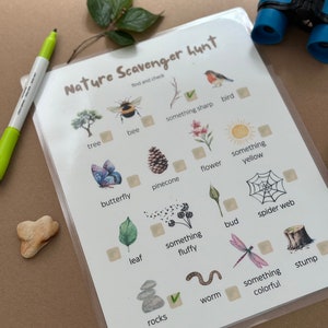 Outdoor Nature Scavenger Hunt Mindfulness Learning Science Activity for ...