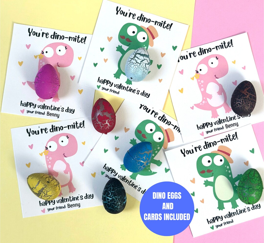 Dino Valentine Classroom Gift |dinosaur Hatching Egg Preschool Class ...