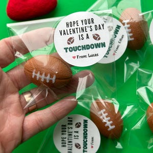 Football Valentine Squishy Class Favors With Personalized Stickers ...