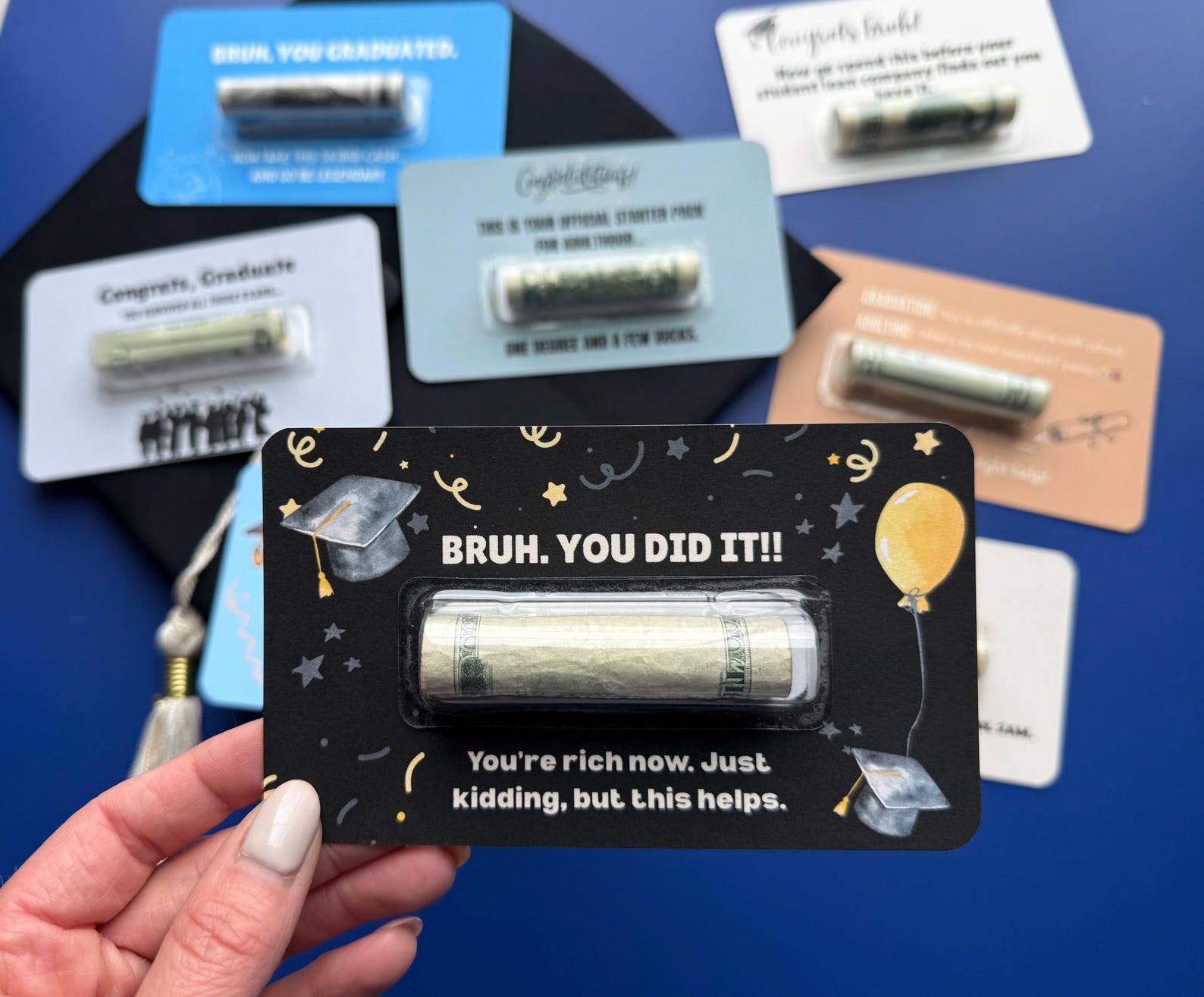 Funny Graduation Bruh Money Holder Gift for 6th Grade Graduates High ...