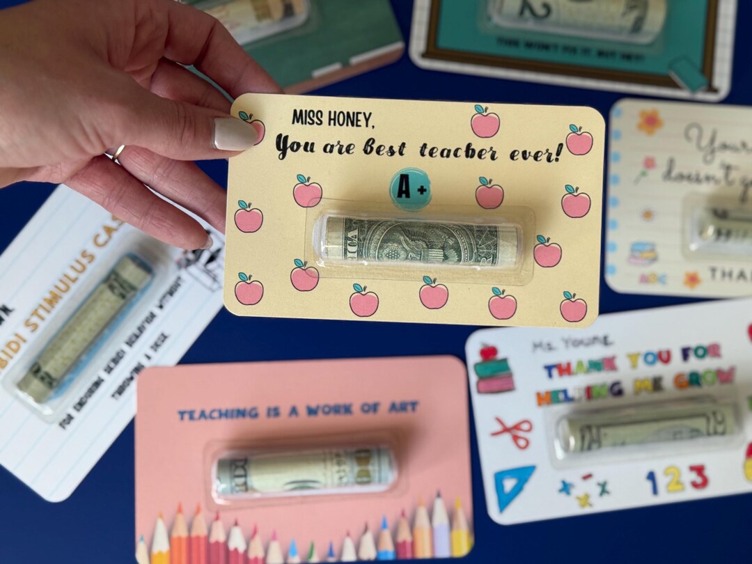 Apple Personalized Teacher Appreciation Week Gift for Teacher Cash ...