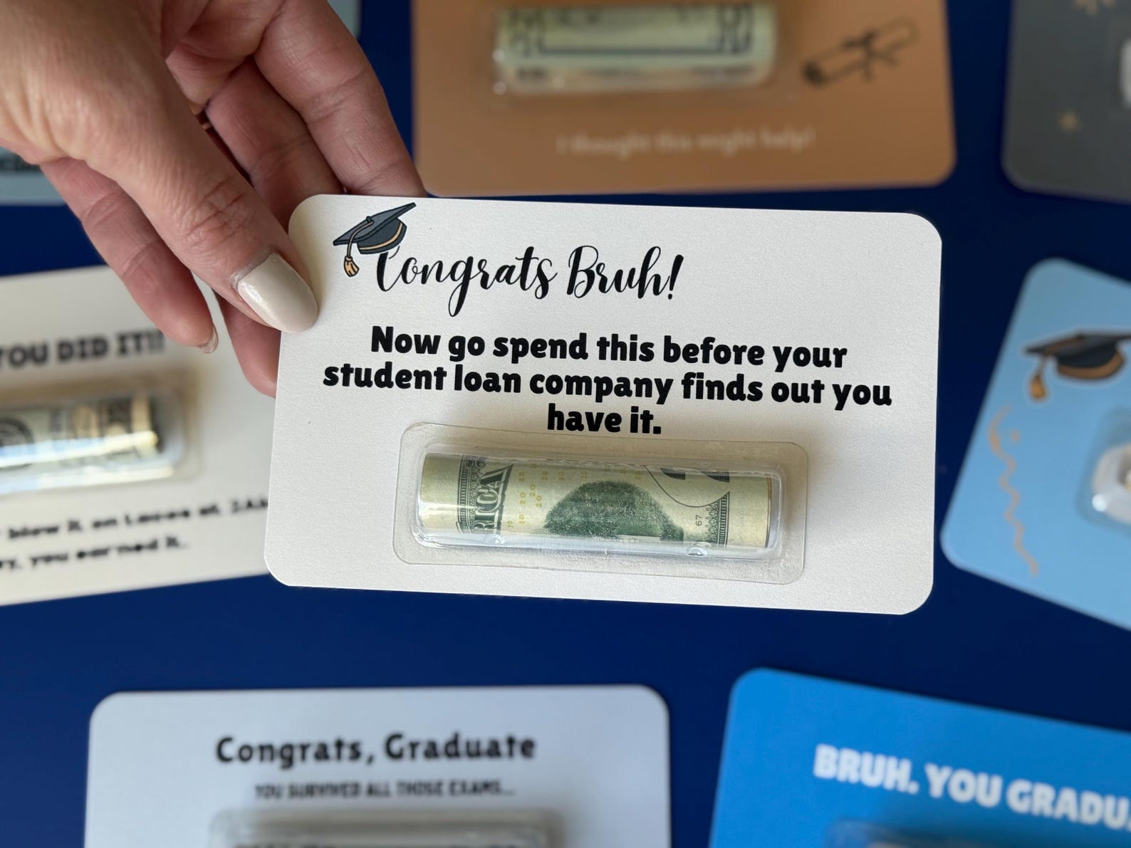 Funny Graduation Bruh Money Holder Gift for 6th Grade Graduates High ...
