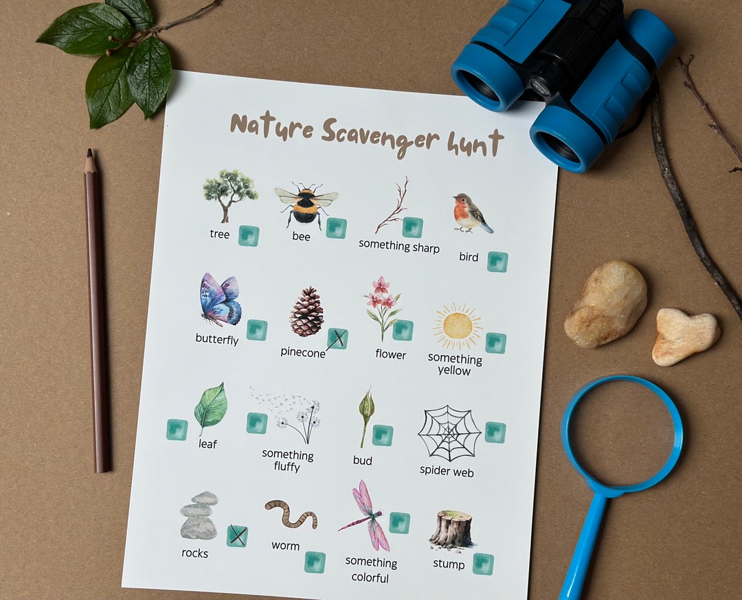 Nature Scavenger Hunt Science Outdoor Mindfulness Learning Activity ...