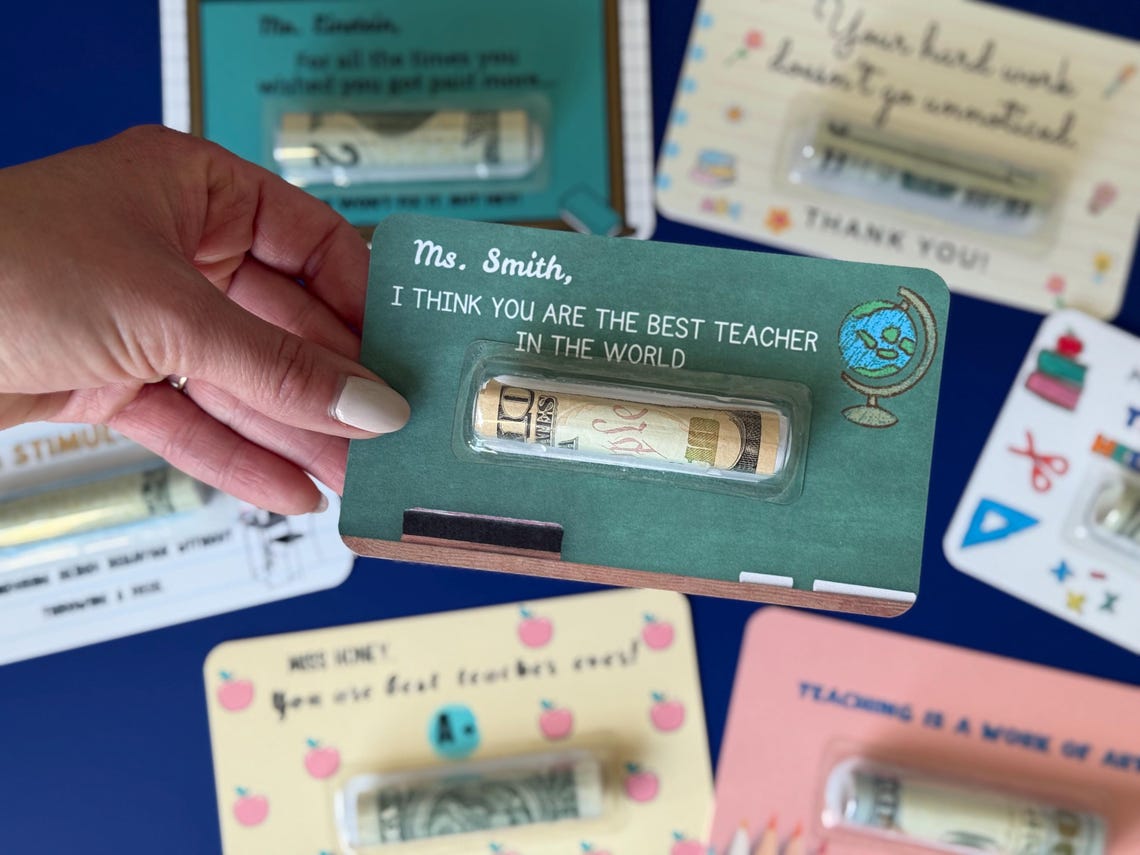 Personalized Funny Teacher Appreciation Week Money Card Gift for ...