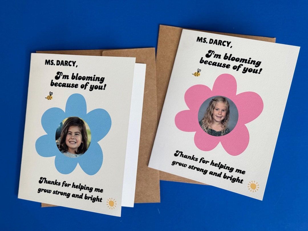 Teacher Appreciation Custom Picture Card for End of School Year Gift ...