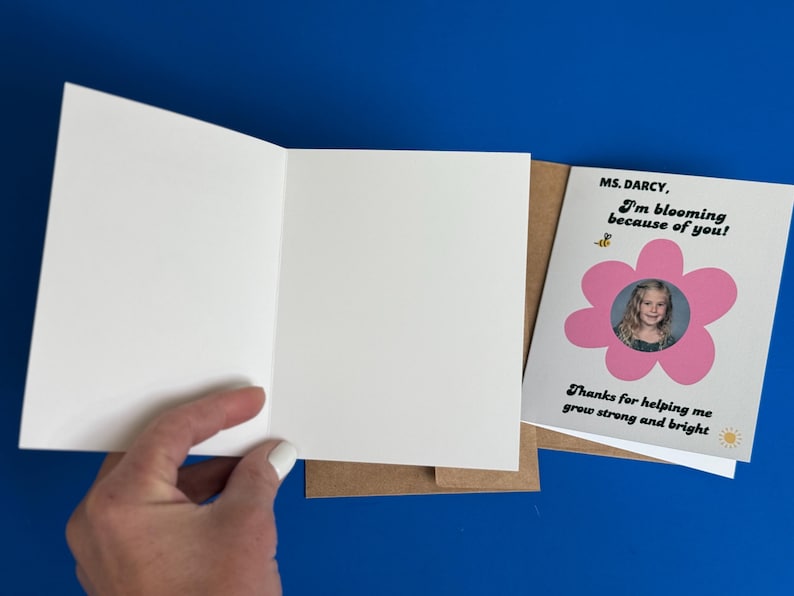 Teacher Appreciation Custom Picture Card for End of School Year Gift ...