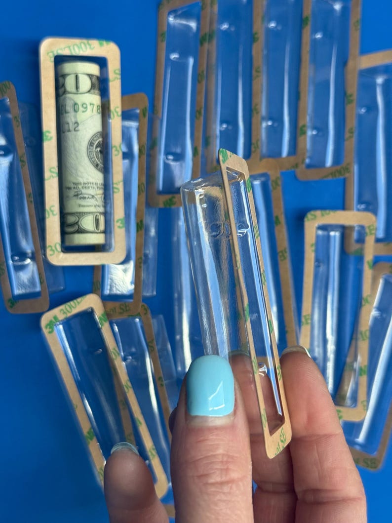 Clear Plastic Dome for Money Card Gift Pouches Lip Balm Cash Holder ...