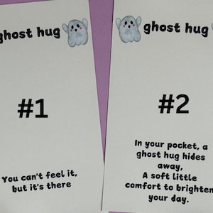 Ghost Pocket Hug for Halloween Gift With Card and Wool Felt Ghost Cute ...