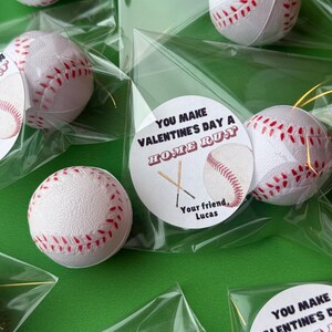 Baseball Valentine Squishy Class Favors With Personalized Stickers ...